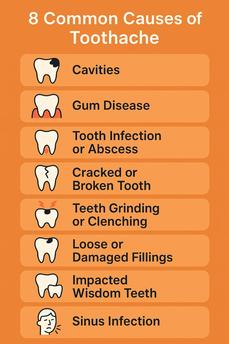 8 Common Causes of Toothache and the Warning Signs to Watch